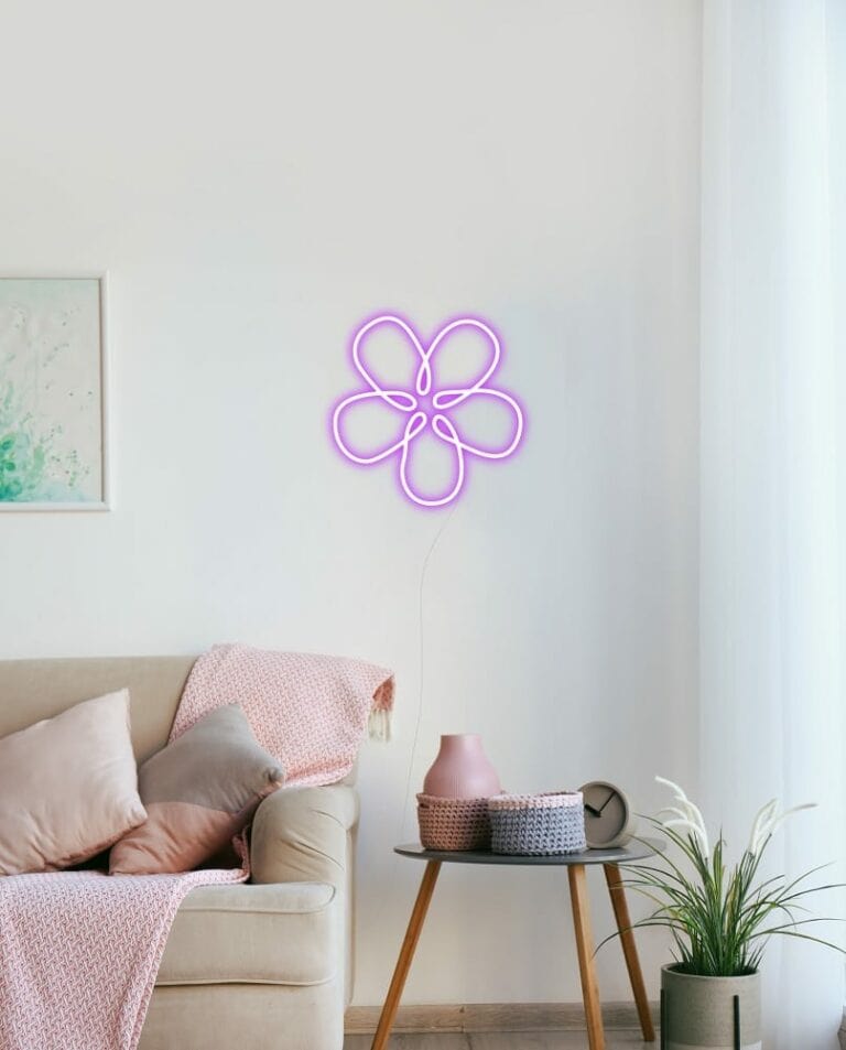 Flower Neon Sign - Add Colors to Walls - Echo Neon Studio