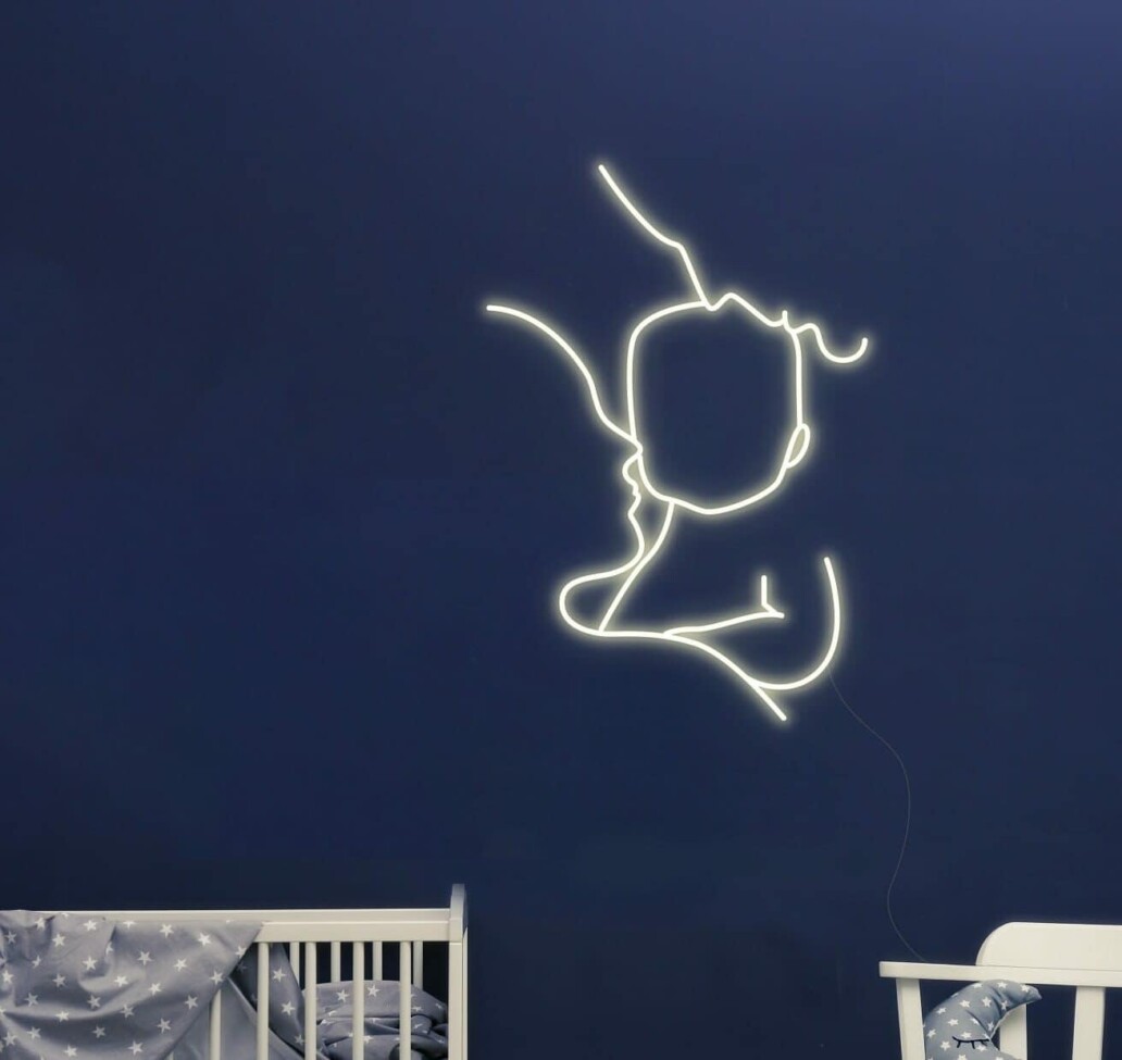 Parents and Baby Neon Sign - Echo Neon Studio