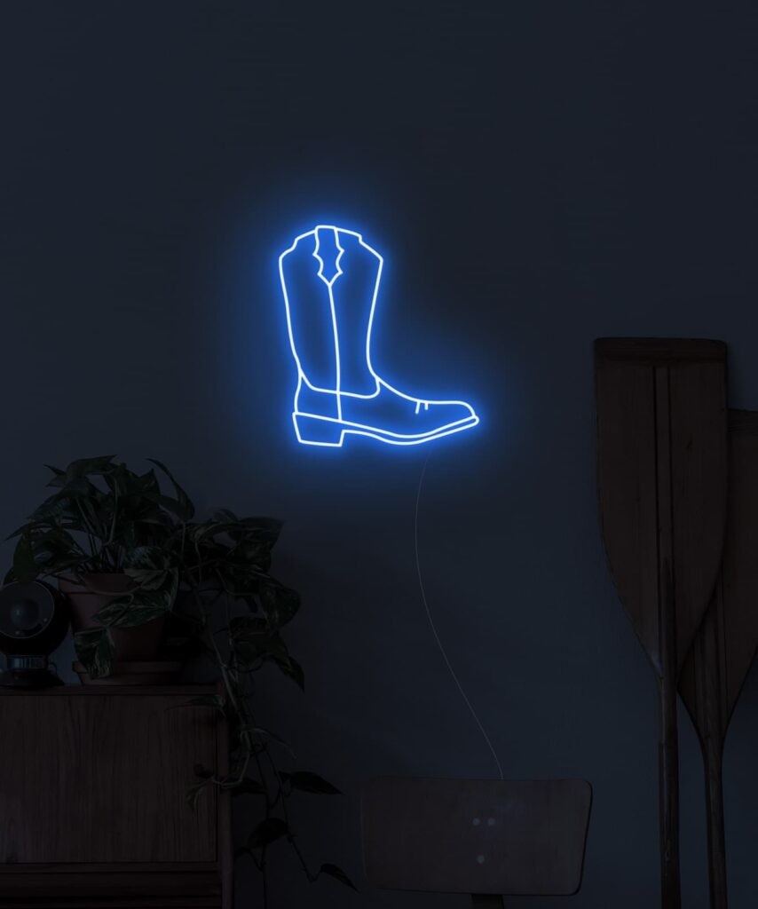 Cowboy Boot Neon Sign - Symbol of Wild West - Echo Neon Sign