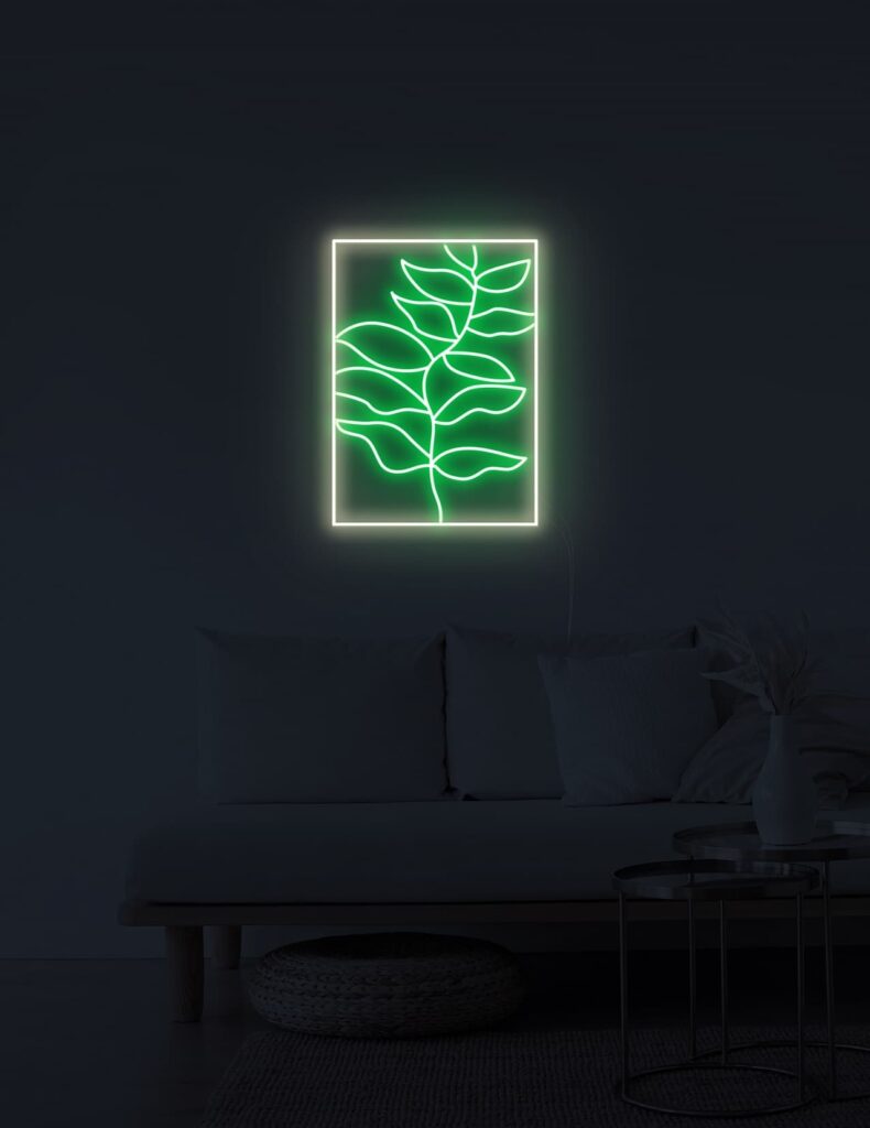 Leaf Painting Neon Sign - Add Nature in Your Home - Echo Neon Studio