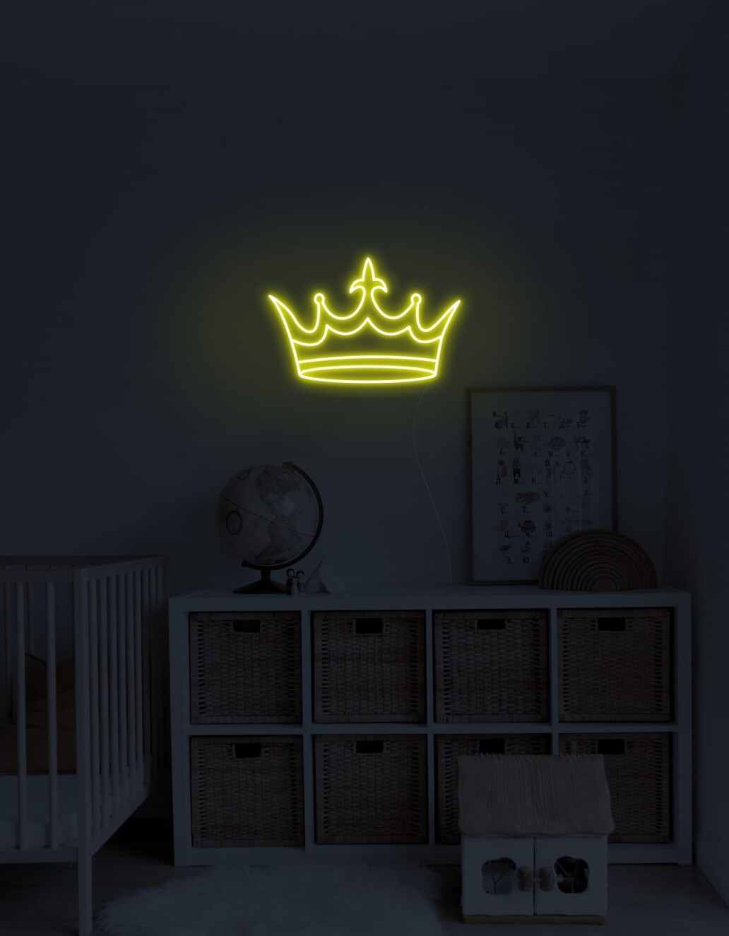 Golden Crown Neon Sign - Love The Royals - Echo Neon Studio
