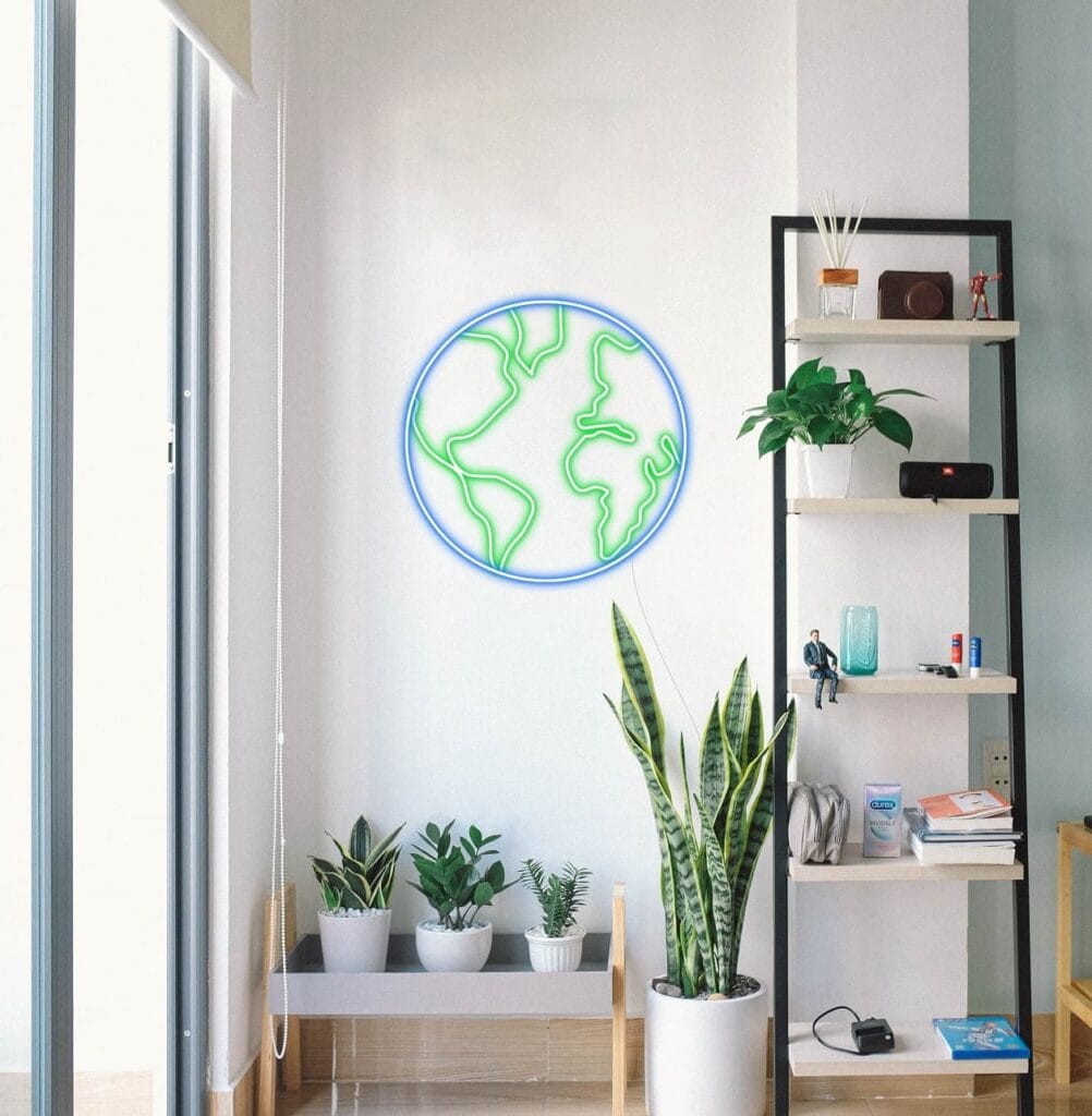 The Planet Earth Neon Sign - For School, Office, Restaurant - Echo Neon