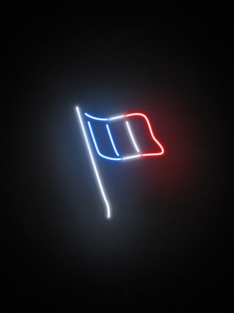 Flag of France Neon Sign - Show Love For Country - Echo Neon Studio