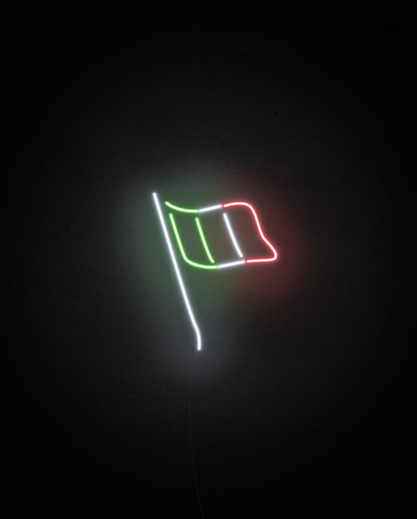 Flag of Italy Neon Sign - Decorate Your Walls - Echo Neon Studio
