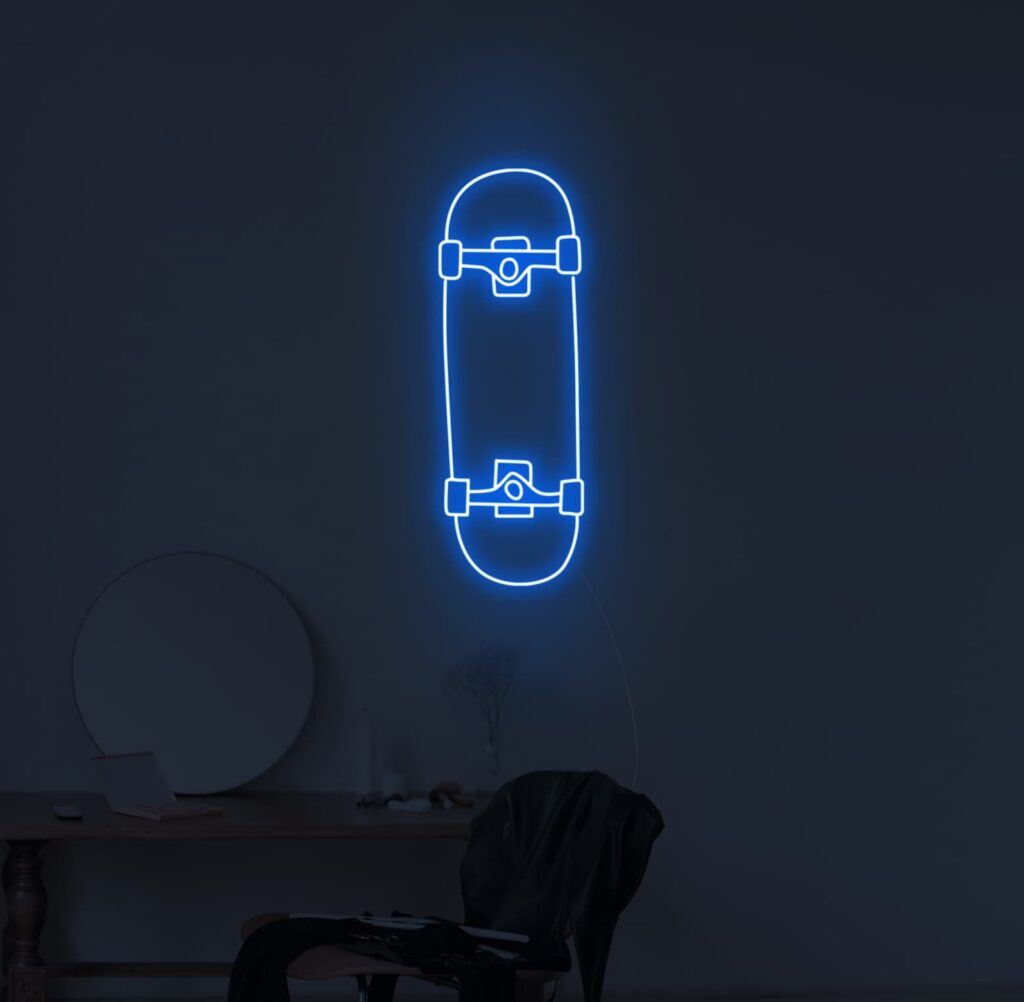 Skateboard Neon Sign For Sports Lover - Echo Neon Studio