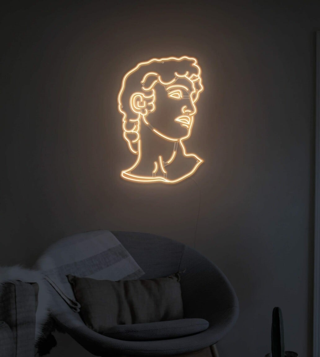 David Neon Sign - Custom David Sign - Echo Neon Studio