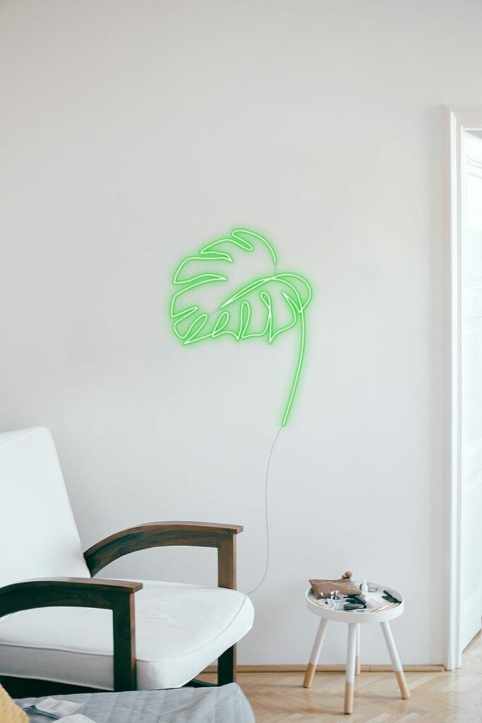 Palm Leaf Neon Sign - Add a Touch of Greenhouse - Echo Neon Studio