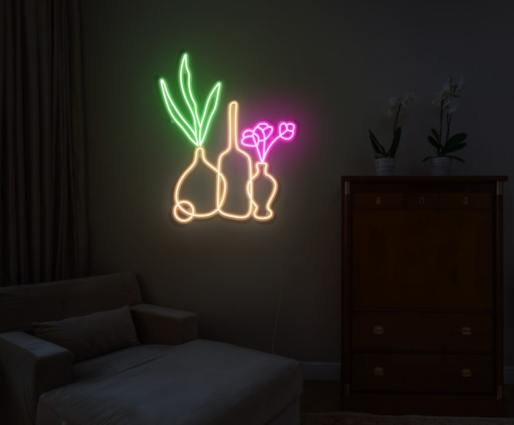 Vases Neon Sign - Amazing Wall Art Piece - Echo Neon Studio