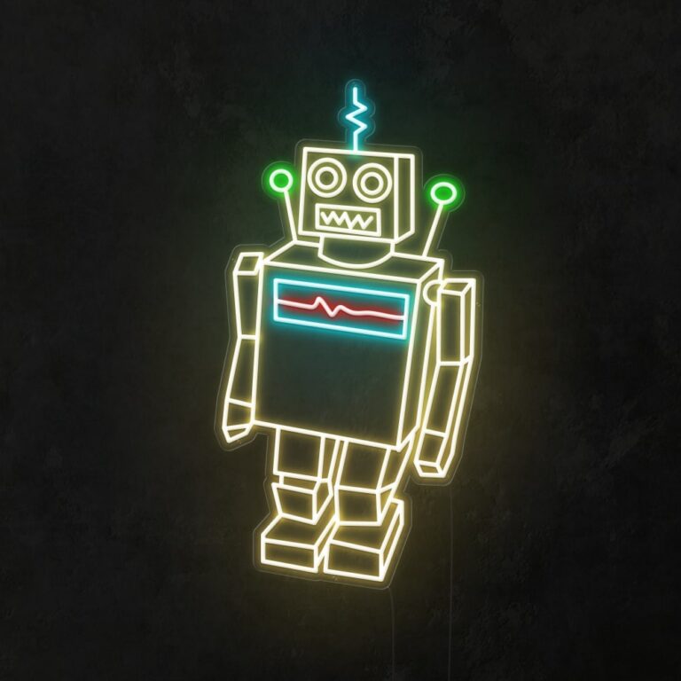 Classic Robot Neon Sign | Echo Neon #1 LED Neon Sign Brand