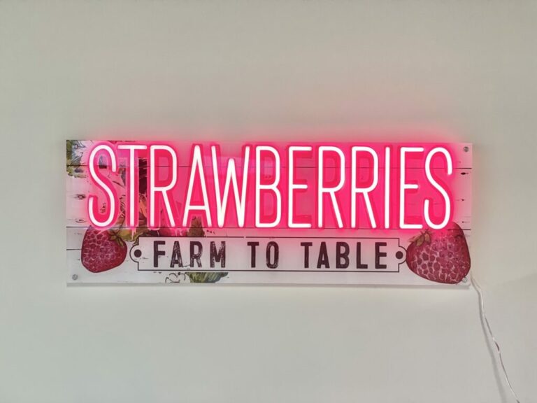Strawberries Neon Sign | Echo Neon #1 LED Neon Sign Brand