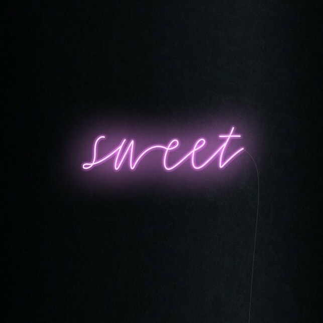 Pink Sweet Lettering Neon Sign for Home Room Lighting | Echo Neon