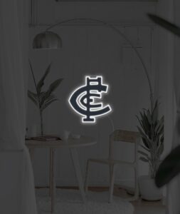 Carlton Blues Logo Neon Sign Custom | Echo Neon