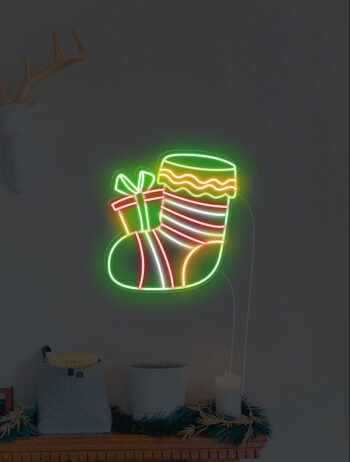 Christmas stocking Neon Light | Echo Neon
