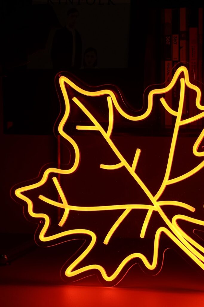 Maple Leaf Neon Wall Sign